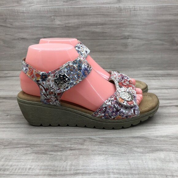 Spring Step | Shoes | Spring Step Wedge Sandals Womens Eu 38 Floral ...